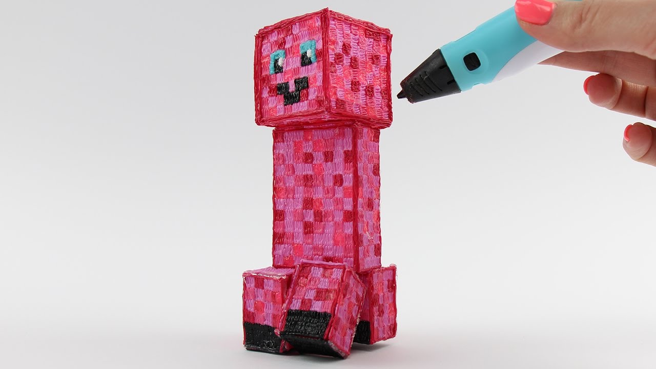 Pinkie Pie Creeper Style Draw with 3D PEN from MInecraft and My Little ...