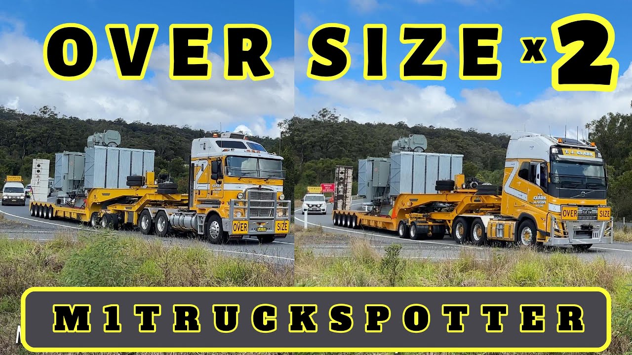 OVER SIZE x 2. 2024 Volvo 700 & 2014 K200 Kenworth pulling BIG ...