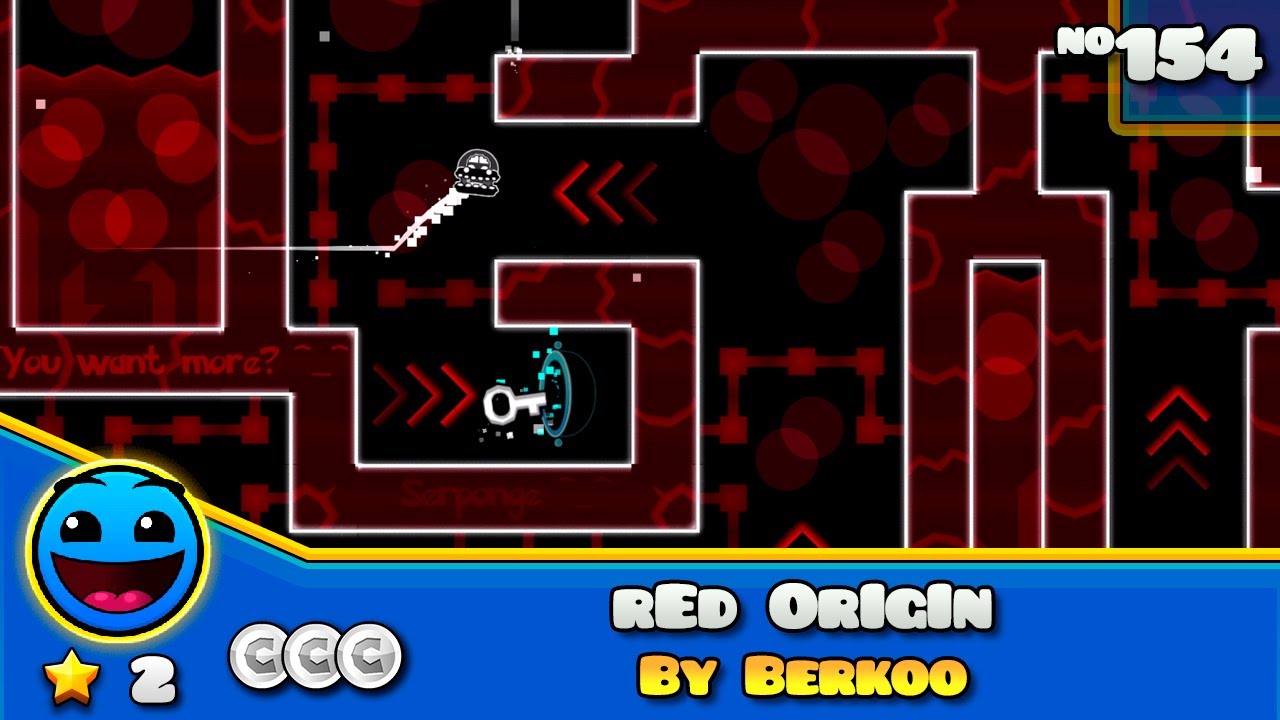 Geometry Dash - "rEd OrIgIn" By Berkoo [100%] | GDP: Easy Levels (#154 ...