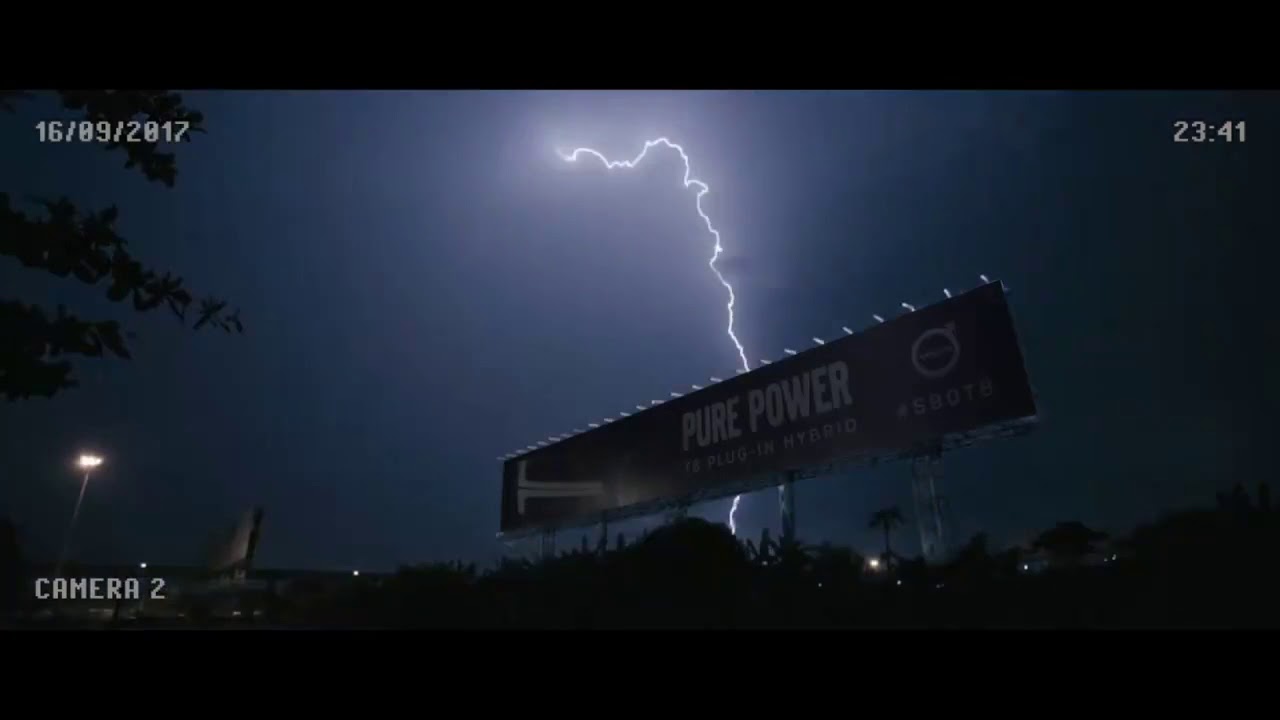 Volvo Lightning Powered Billboard #PurePower - YouTube