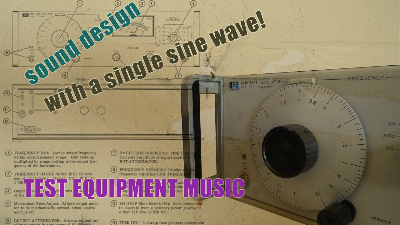 TEST EQUIPMENT MUSIC (sound design with a single sine wave) - YouTube