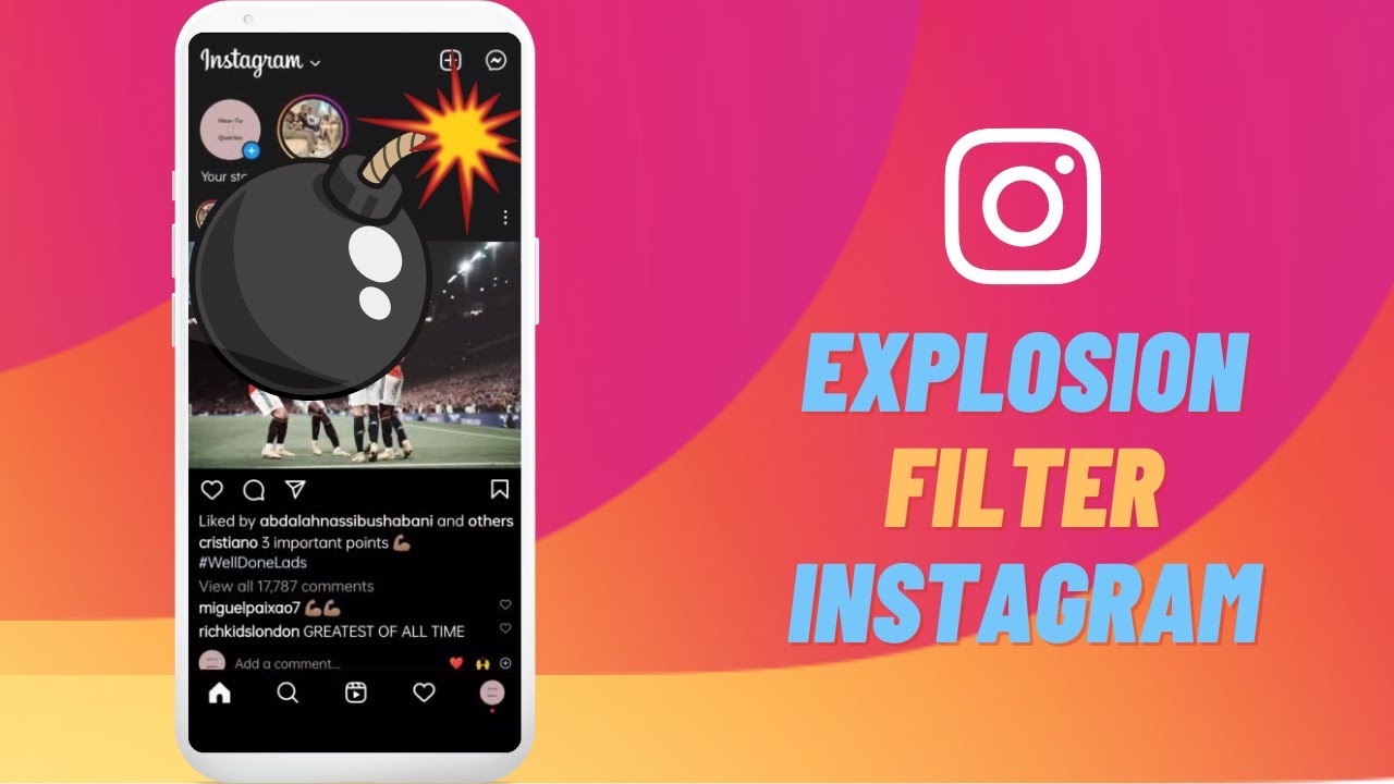 How to Get Explosion Filter Instagram - YouTube