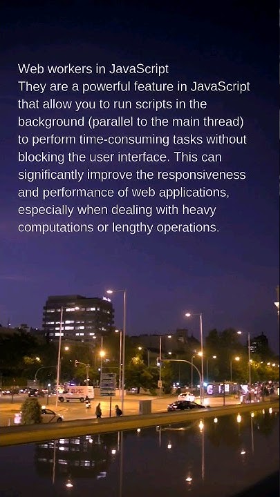 Web workers in JavaScript - YouTube