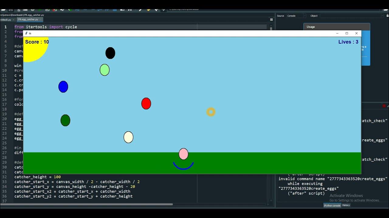 Egg Catcher | Python Project | Code in Place 2021 | Final Project ...
