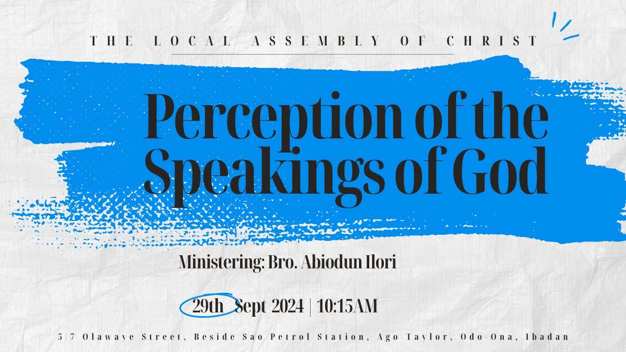 PERCEPTION OF THE SPEAKINGS OF GOD - YouTube