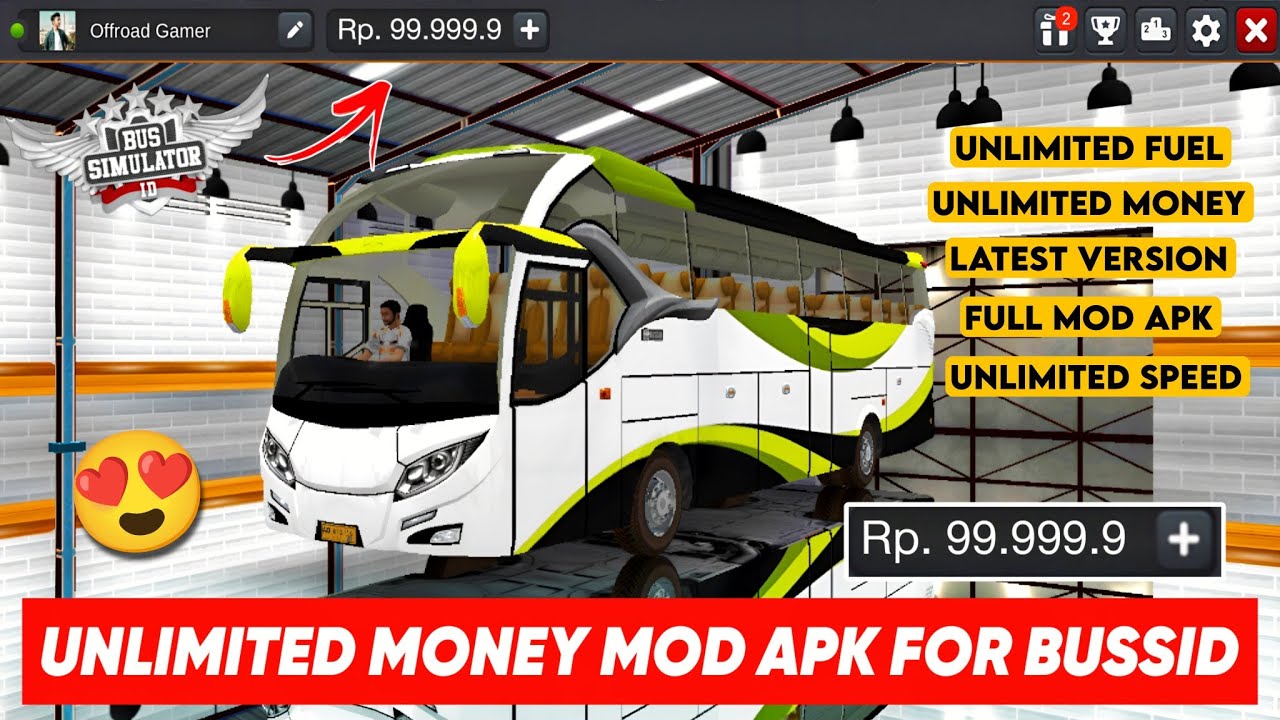 UNLIMITED MONEY MOD APK For Bus Simulator Indonesia || Bussid V3.7.1 ...