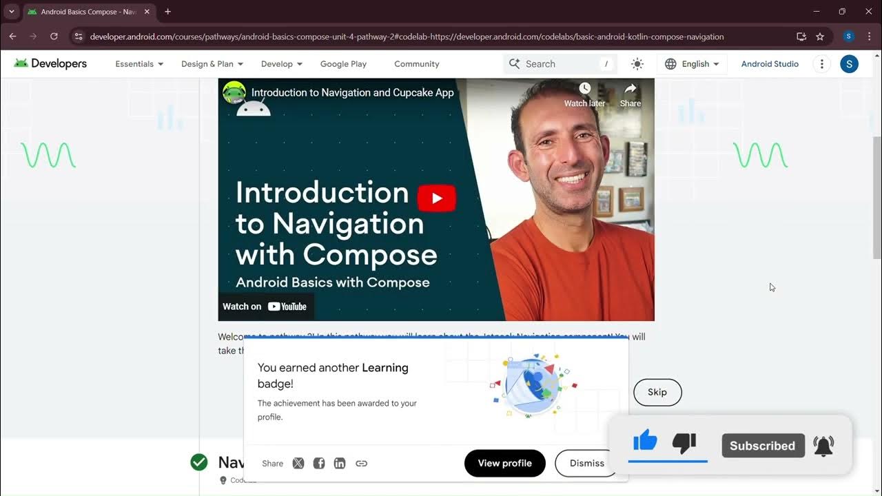 Unit - 4 Navigation in Jetpack Compose || Google Android Developers - YouTube