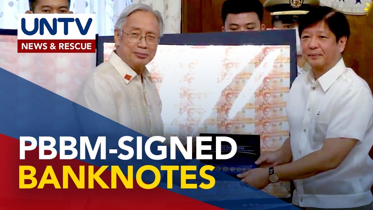 BSP presents to Pres. Marcos Jr. new banknotes bearing his signature ...