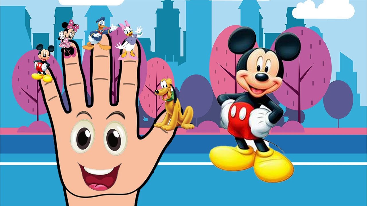 Mickey Mouse Finger Family Nursery Rhyme Sing-Along For Kids - YouTube