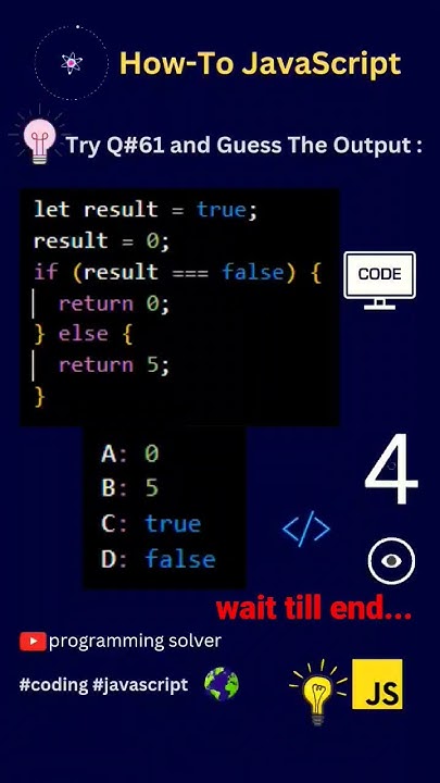 How To Code Javascript Q61 Try Solve And Guess The Output Shorts Coding Programming