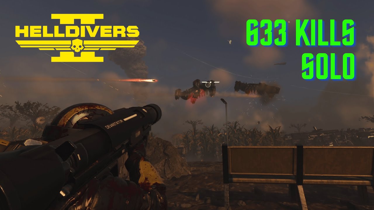 Helldivers 2: Spread Democracy Solo / 633 Kills - New Kill Record (Ft. DSS Eagle Storm) - YouTube