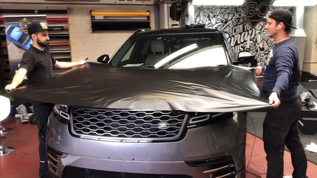 Range Rover Velar - Satin Black carwrap - YouTube