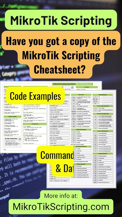 MikroTik Scripting Cheat Sheet - YouTube