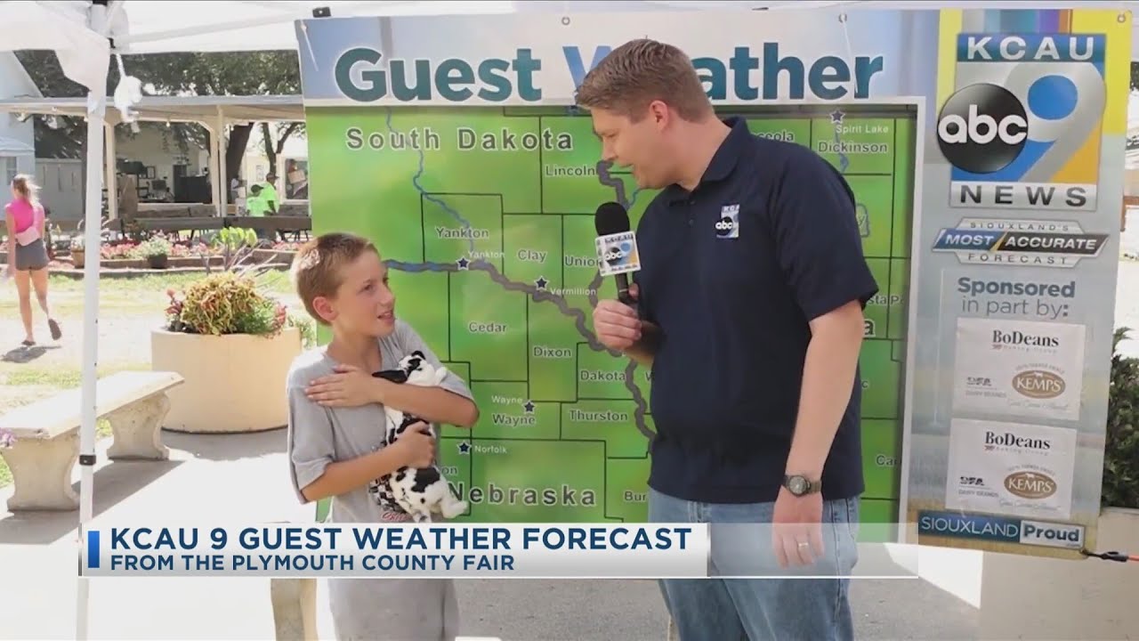 KCAU 9 Guest Weather From The Plymouth county Fair - YouTube