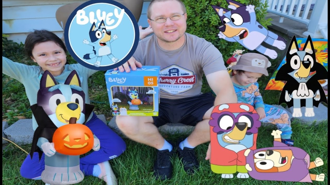 Bluey Halloween Vampire Inflatable - YouTube