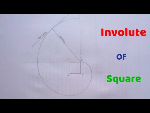 INVOLUTE OF SQUARE || How To Draw The Involute Of A Square - YouTube