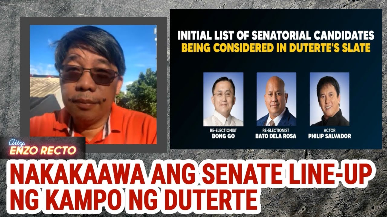 NAKAKAAWA ANG SENATE LINE-UP NG KAMPO NG DUTERTE - YouTube