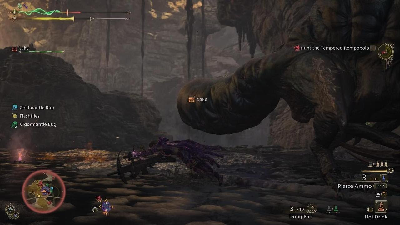 Monster Hunter Wilds Solo tempered Rompopolo Light bowgun/Sword ...