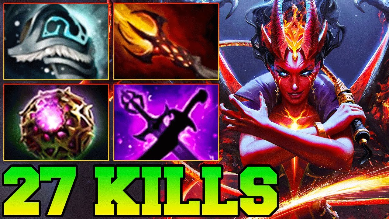 27 Kills QOP Dota 2 Mid Lane Beast Best Queen Of Pain Dota 2 Gameplay ...