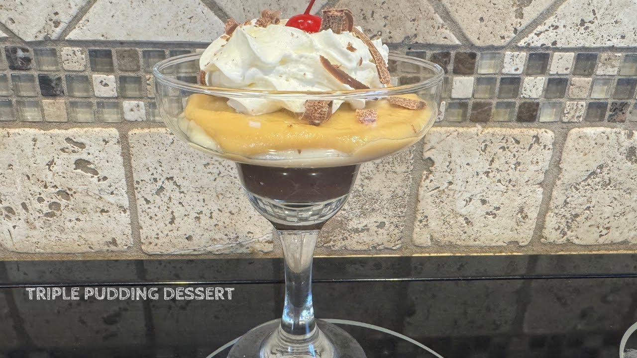 Homemade Triple Pudding Dessert - YouTube