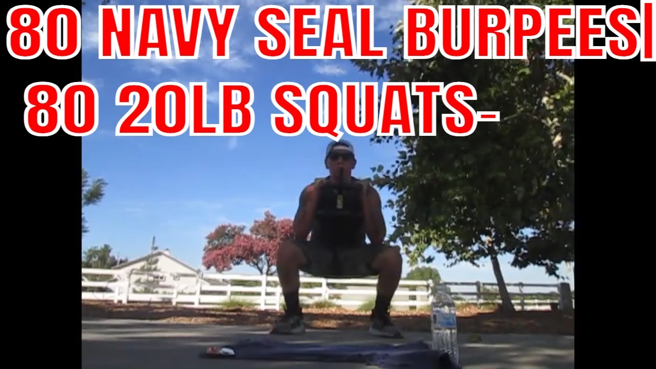 80 NAVY SEAL BURPEES| 80 20LB SQUATS- DIZZY SESSION lol! #motivation # ...