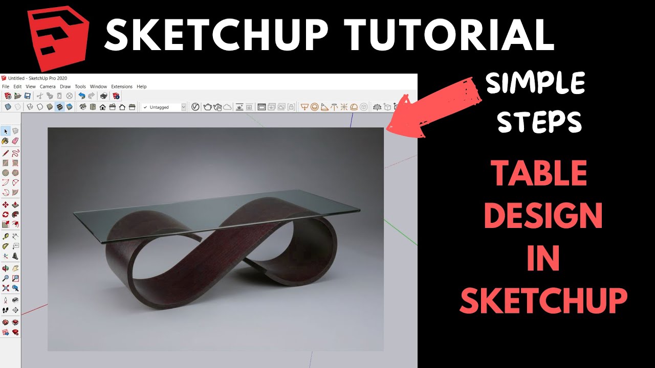 Easy Table Modeling in SketchUp with CAD Drawing | Beginner-Friendly ...