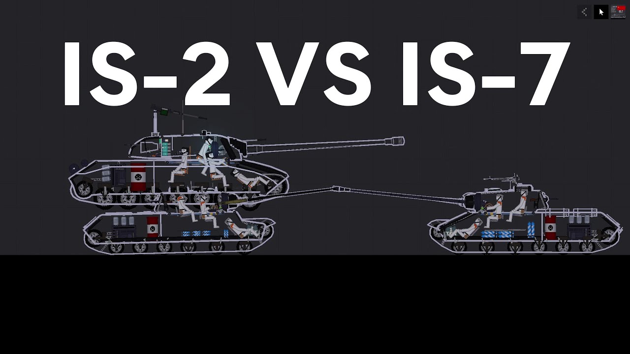 IS-2 VS IS-7 + Bonus Battle | People Playground Tank Battles - YouTube