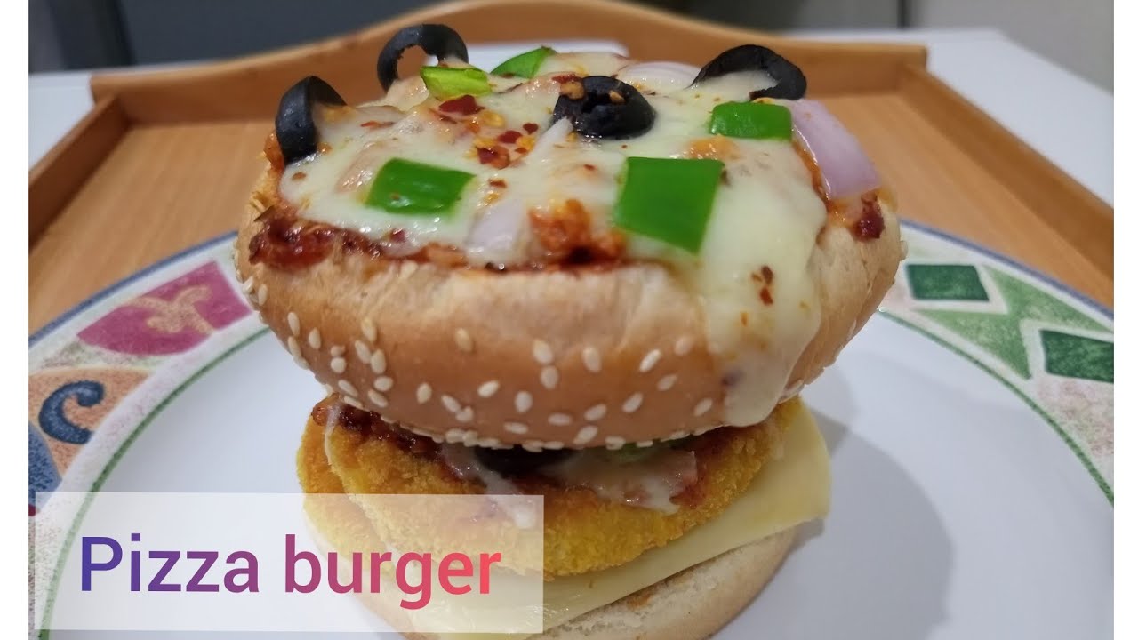 Pizza Burger recipe | pizza burger with a twist more pizza less burger ...