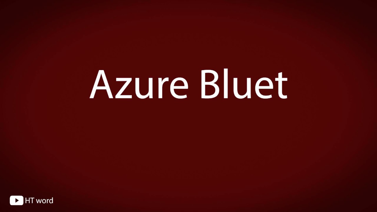 How to pronounce Azure Bluet (Minecraft items) - YouTube