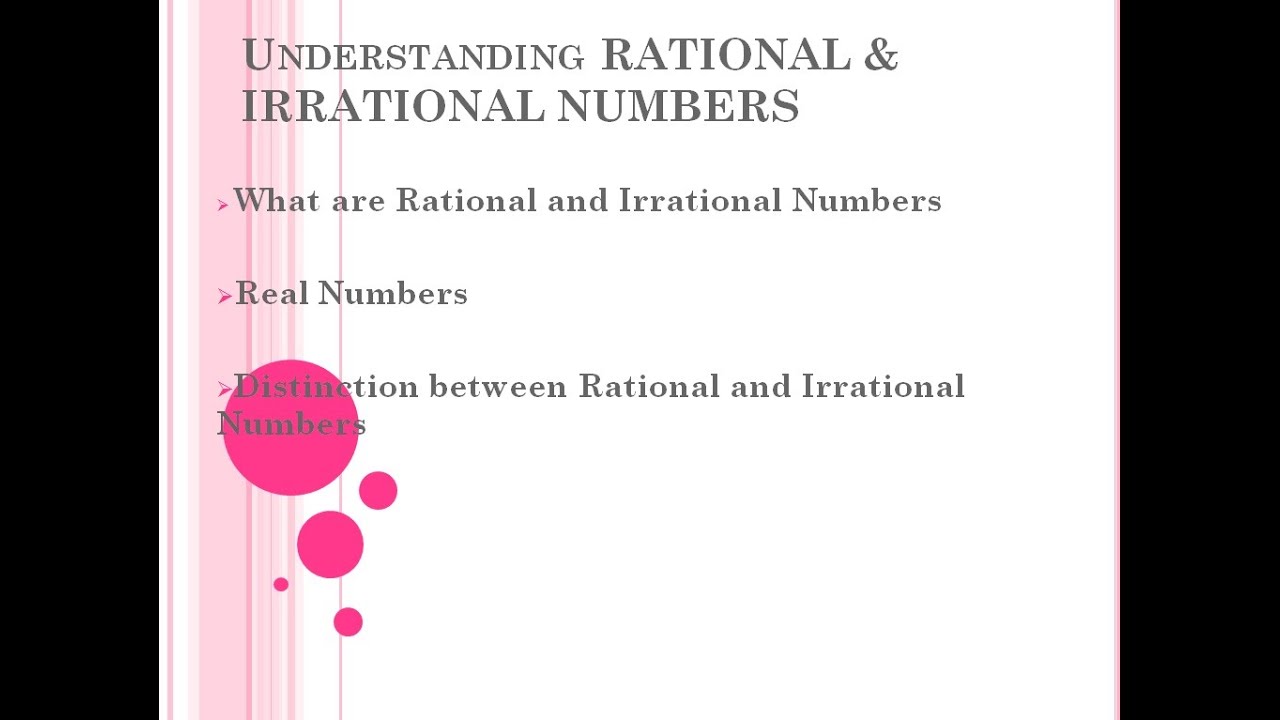 Rational and Irrational Number-Free Online Education - YouTube