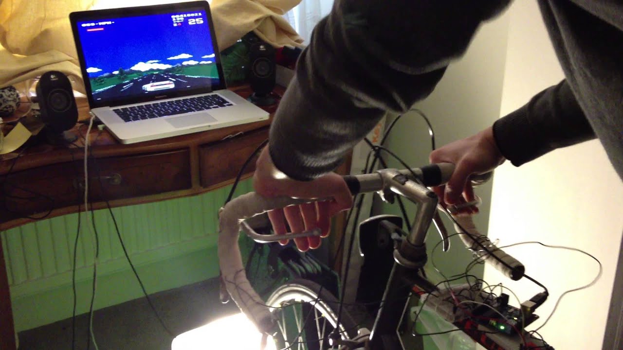 Bicycle game controller and additive synthesiser - YouTube