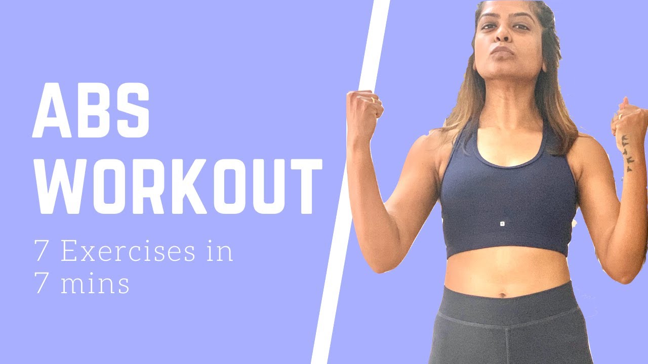 7 Abs Exercises in 7 mins | Abs Workout - YouTube