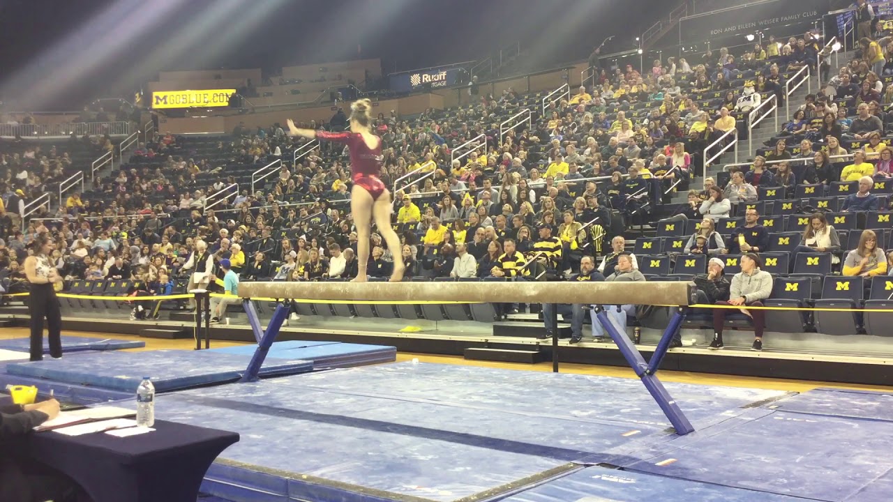 Daisy Woodring Beam (9.65) @ Michigan 1-10-20 - YouTube