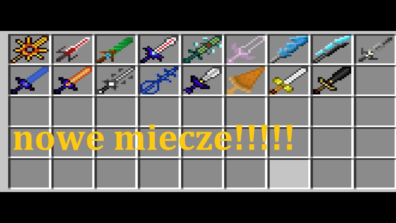 nowe miecze w minecraft (More Swords Legacy) - YouTube