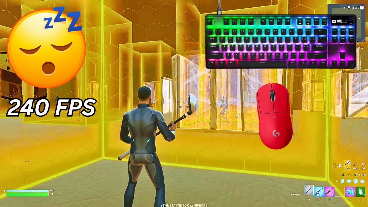 SteelSeries Apex Pro Mini ASMR😴 240 FPS Fortnite Satisfying Box Fights ...