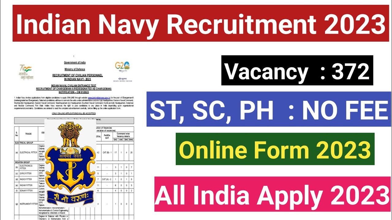 Navy Chargeman Online Form 2023 Kaise Bhare | How to Fil Nave Chargeman ...