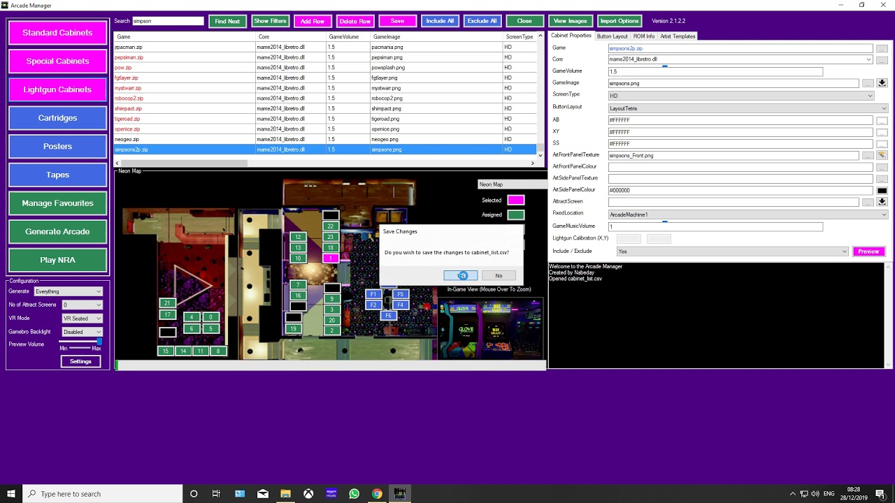 quick demo of how to use arcade manager fast cabinet set up - YouTube