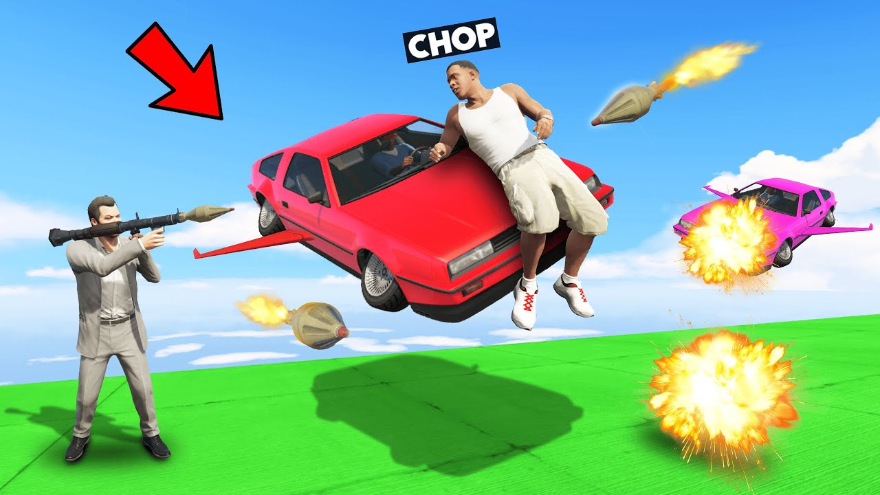 GTA 5 CARS VS RUNNERS CHOP SLIDING ALL OVER CARS - YouTube