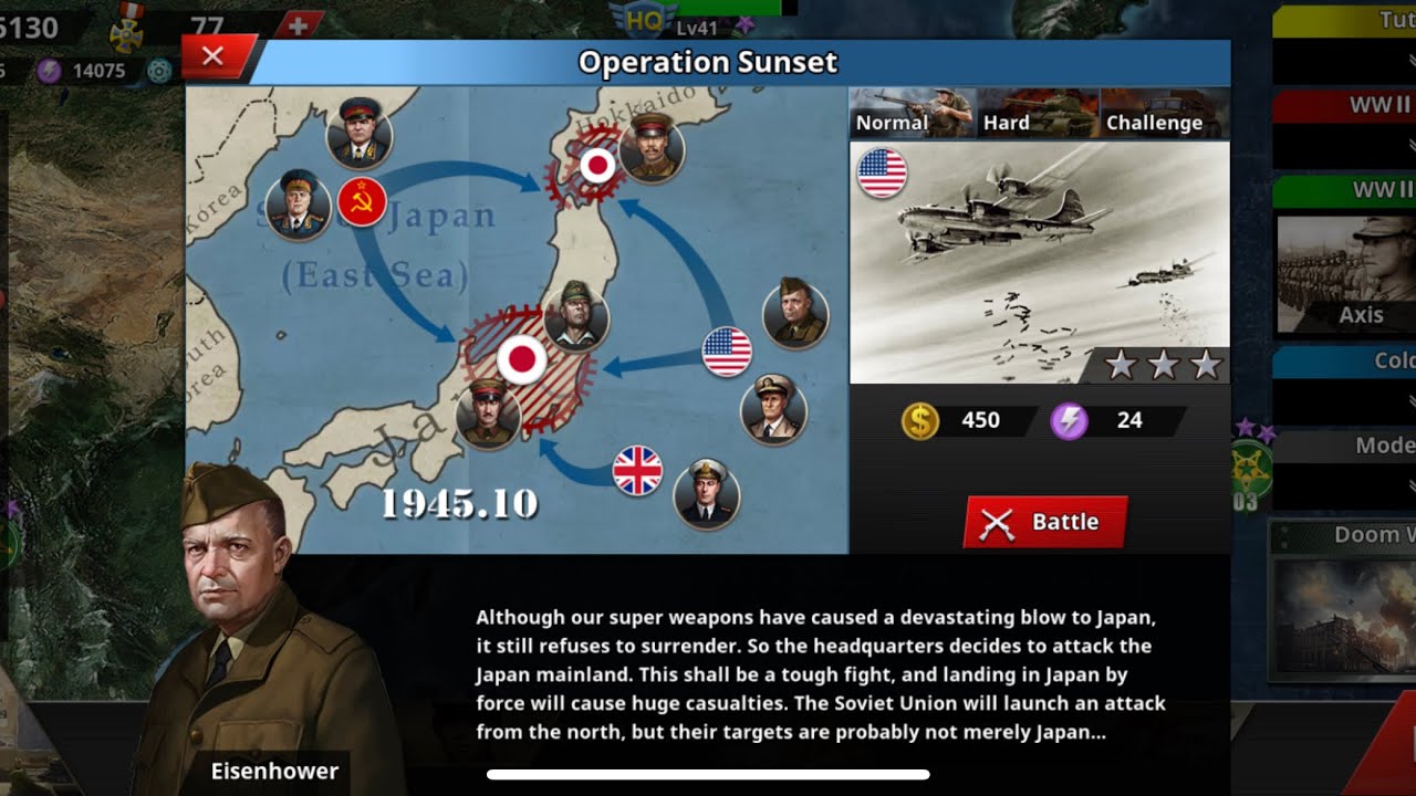 World Conquerer 4 : WWII PACIFIC ALLIES #9 OPERATION SUNSET TUTORIAL ...