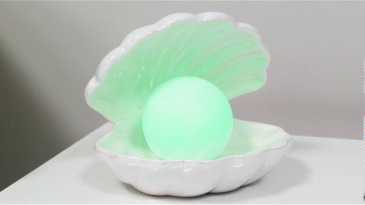 Pearlescent Mermaid Ceramic Clam Light- The Works Stores - YouTube
