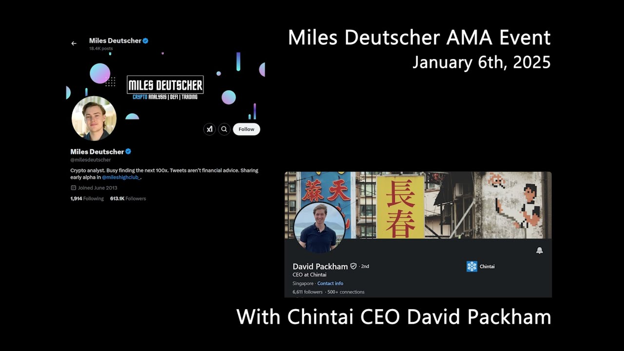 Miles Deutscher AMA With Chintai CEO David Packham - YouTube