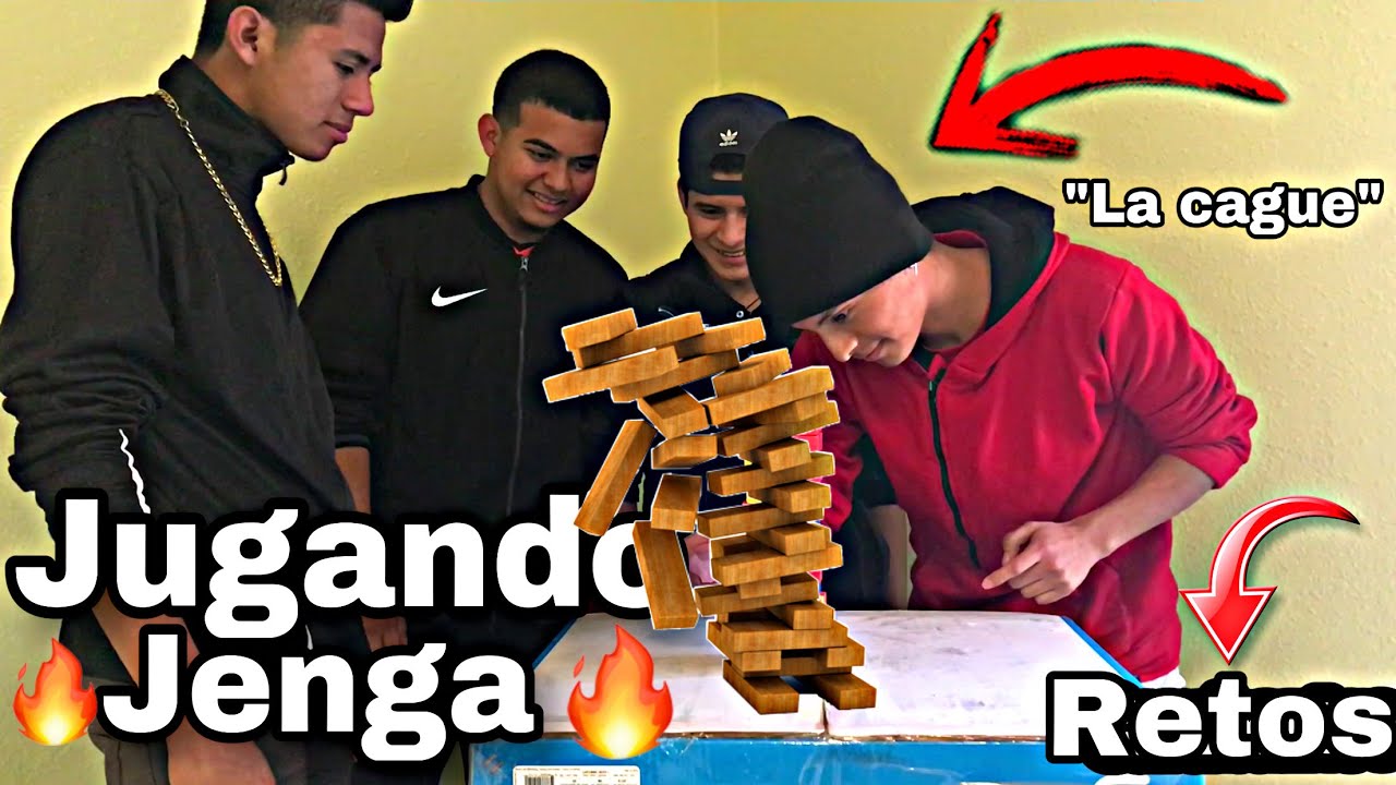 RETOS | JUGANDO JENGA CON MIS AMIGOS *mira lo qué pasó* - YouTube