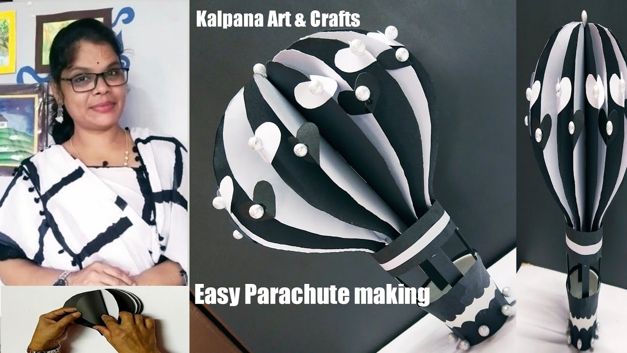 Paper craft#Paper parachute making idea@Kalpananju Art & Crafts - YouTube