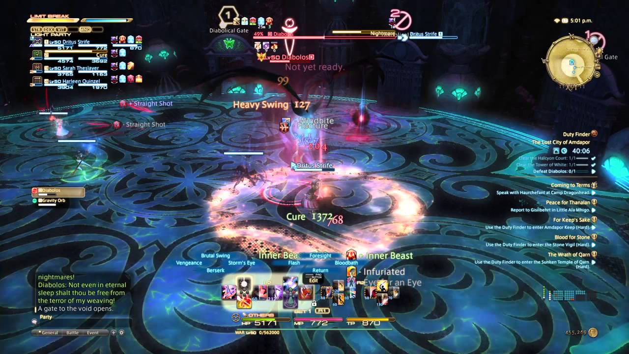 FINAL FANTASY XIV: A Realm Reborn Diabolos Boss Fight - YouTube