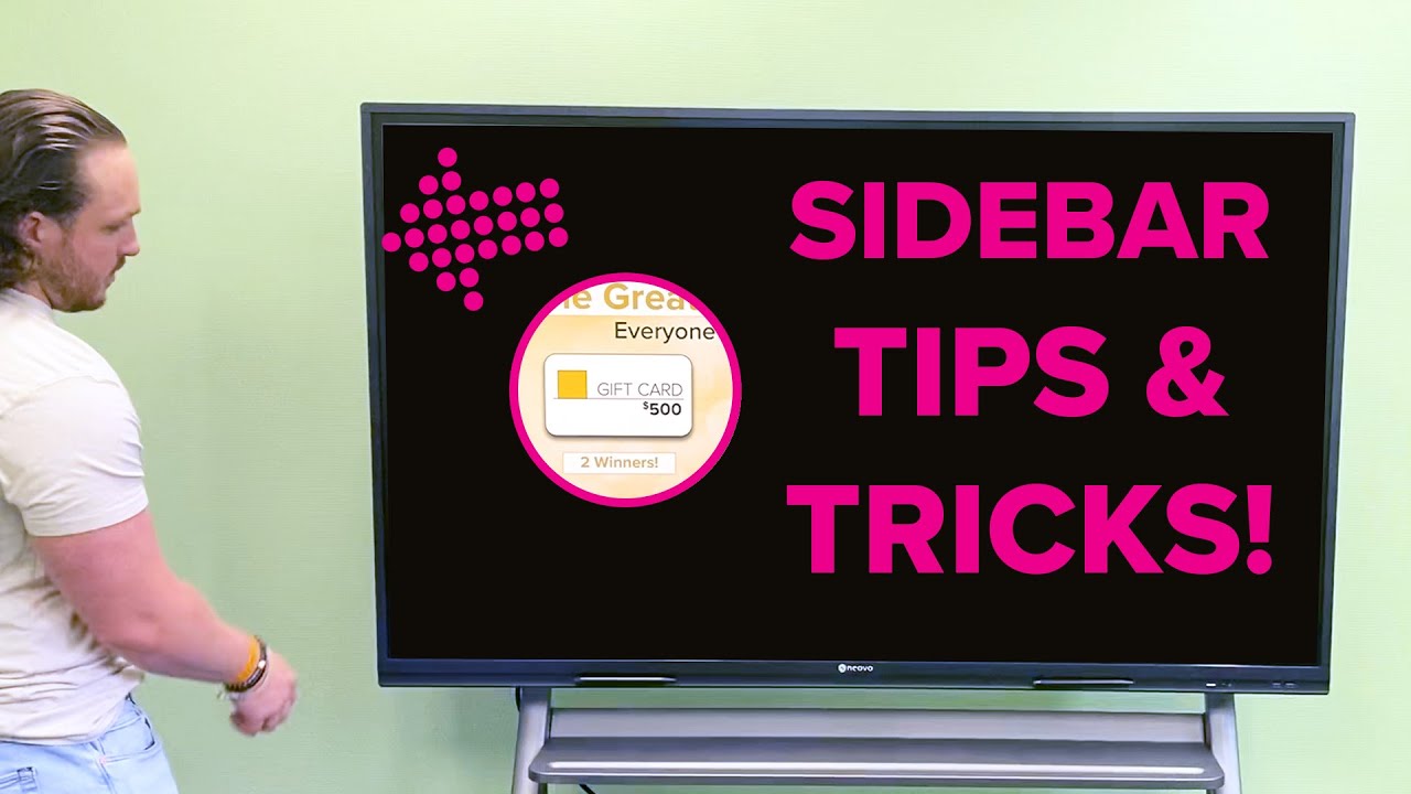 IFP: Interactive Flat Panel: Using the Side Panel - YouTube