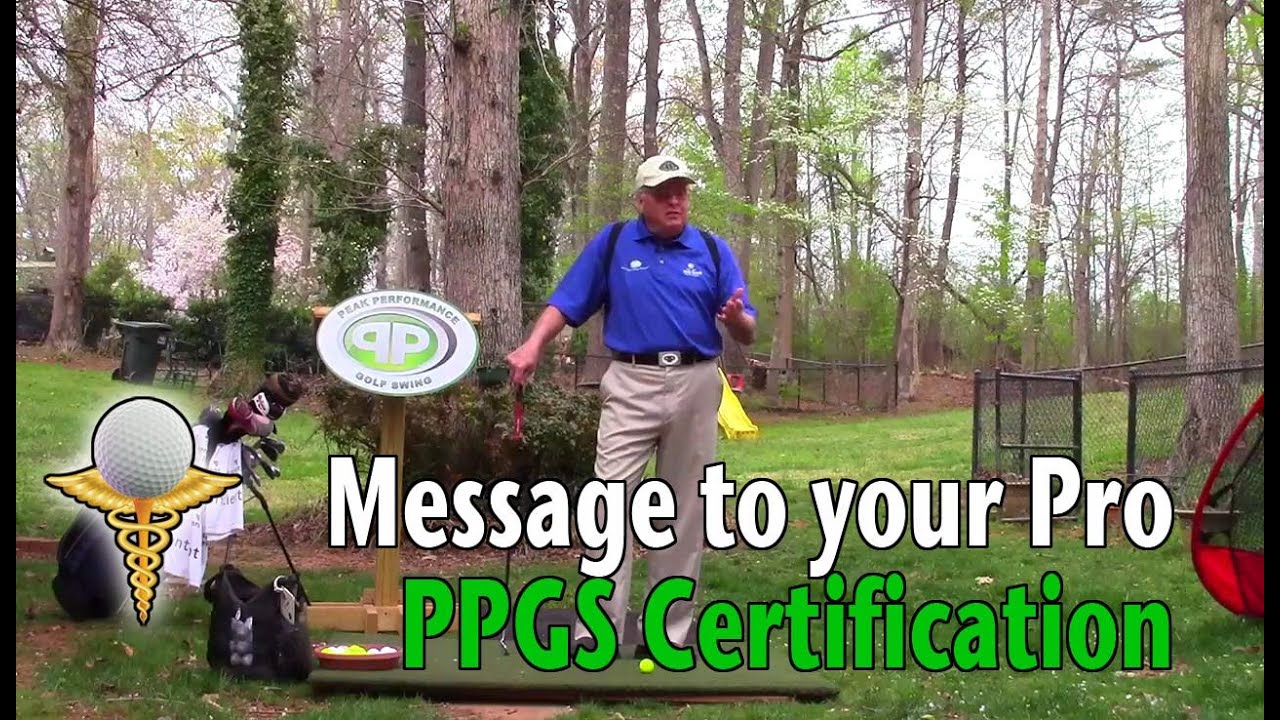 Message to Your Golf Pros to Become PPGS Certified - YouTube