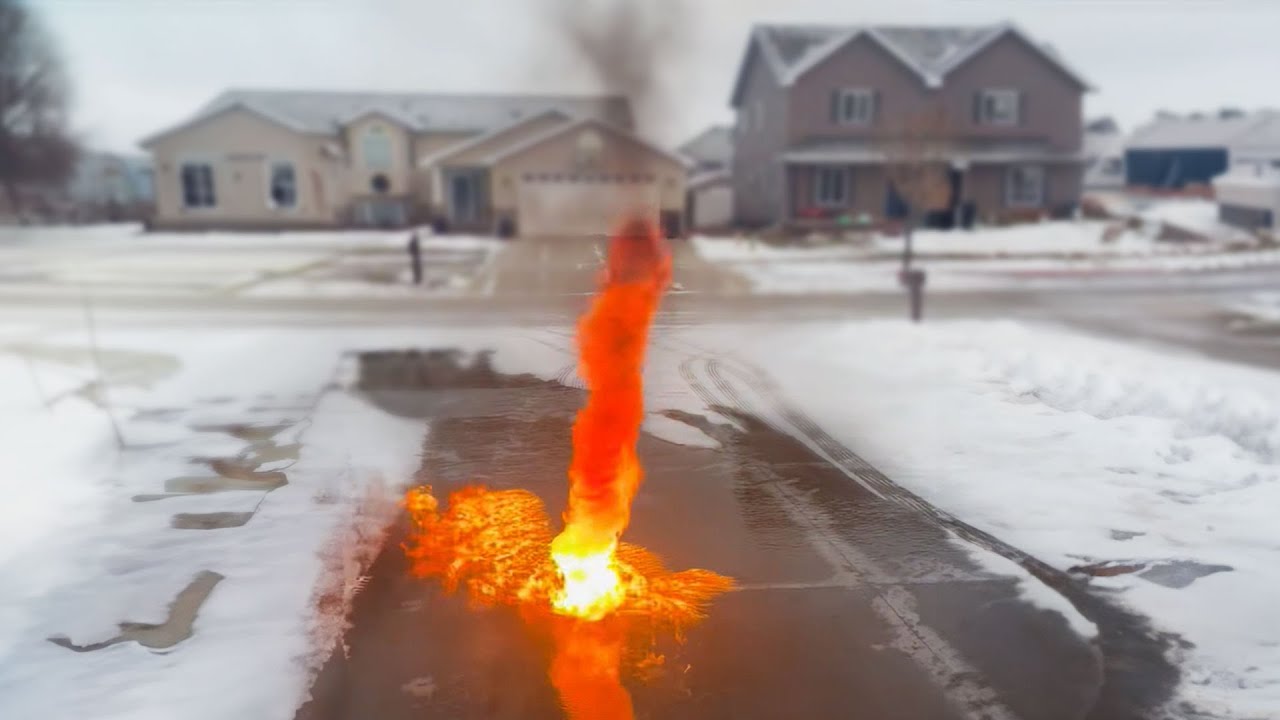 Fire Tornado Spawns on Driveway - YouTube