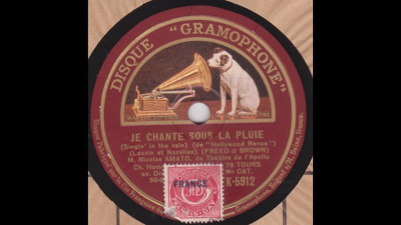 Nicolas Amato " je chante sous la pluie " 1929 - YouTube
