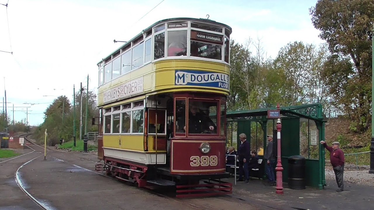 Crich Tramway Village - Leeds 399 tram - YouTube