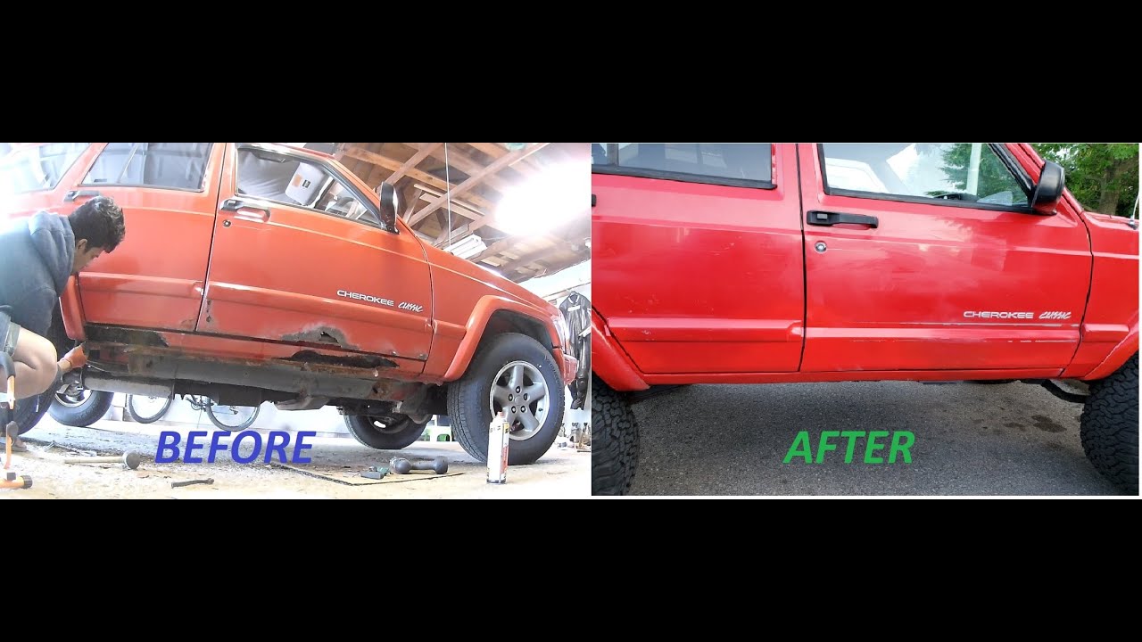 Jeep XJ cheap rust repair - YouTube
